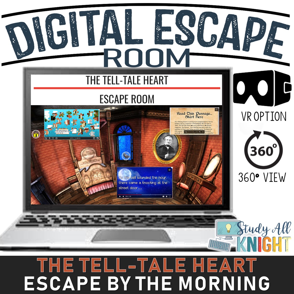 Digital Escape Room The Tell tale Heart Edgar Allan Poe Escape By The Digital Escape Room The Tell tale Heart Edgar Allan Poe Escape By The