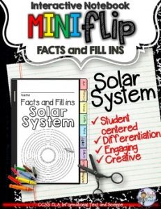 Solar System: Interactive Notebook Facts and Fill Ins Mini Flip - Study ...