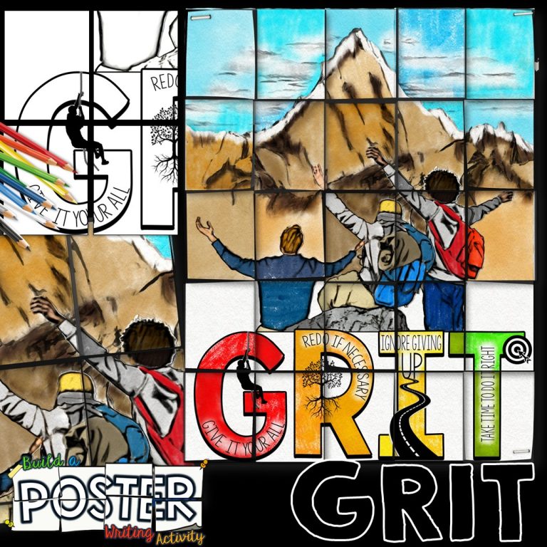 GRIT, Growth Mindset, Setting Goals, Collaborative Poster, and Writing ...