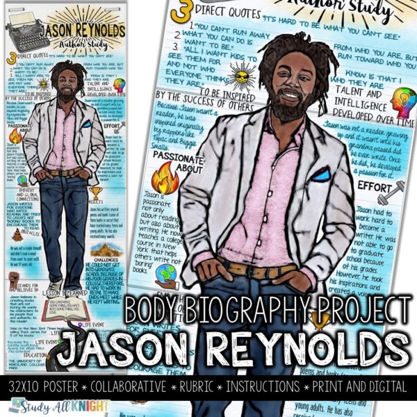 Jason Reynolds, Author, Poet, Activist, Body Biography Project - Study ...