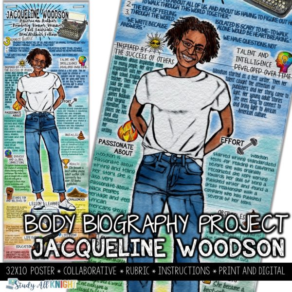 Jacqueline Woodson, Author Study, Poet, Body Biography Project - Study ...